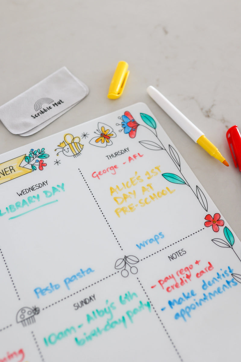 Weekly Planner Reusable Mat – Enchanted Little Oak